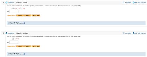 Solved Points SCalcET My Notes Ask Your Chegg Com