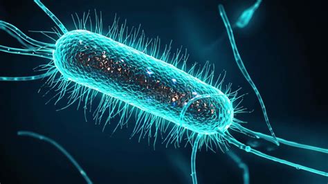 Glowing Bacteria Microorganism Under Microscope View Stock Video Video Of Mutation Infection