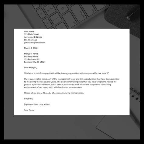 Resignation Letter Template Simple Professional Letter Template