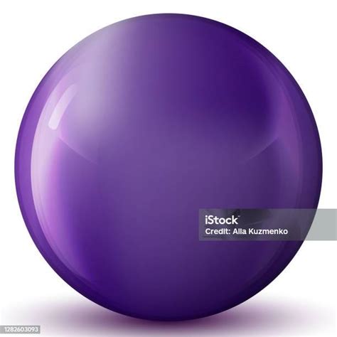 유리 보라색 공 또는 귀중한 진주 흰색 배경에 강조 표시된 광택 사실적 공 3d 추상 벡터 일러스트레이션 그림자가 있는 큰 금속 버블 3차원 형태에 대한 스톡 벡터 아트 및