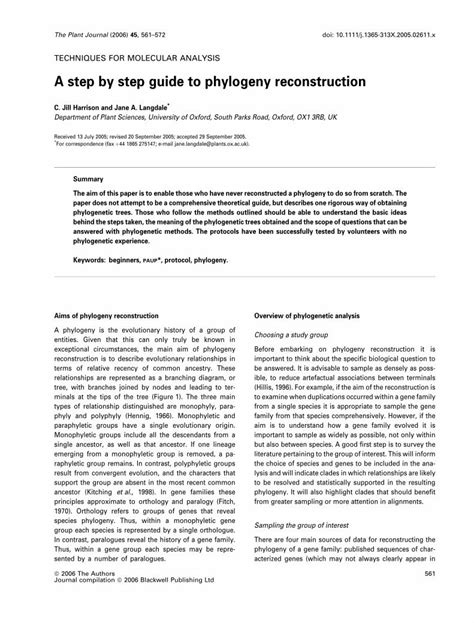 Pdf A Step By Step Guide To Phylogeny Reconstructionthe Tree And The Entities Included