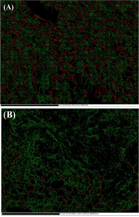 Grain Boundary Misorientations High Angle Boundaries Red Lines And