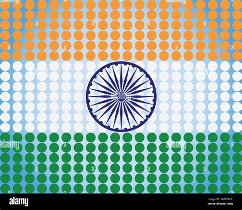 Indian Flag With Polka Dot Pattern Stock Vector Image And Art Alamy