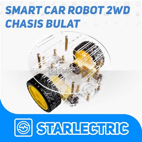 Jual Chasis Mobil Robot 2wd 2 Wd Smart Car Robot Chassis Bulat
