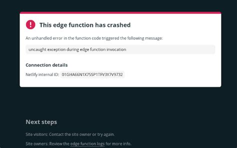 Sporadic Errors This Edge Function Has Crashed The Deployment Failed While Serving The