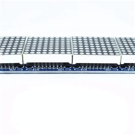 max7219 dot matrix module microcontroller 4 in one display with 5p line 4 in 1 red green