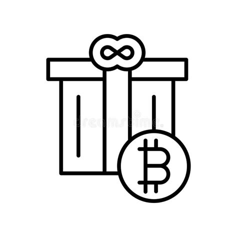 Bitcoin Icon Vector Isolated On White Background Bitcoin Sign Thin Line Design Elements In