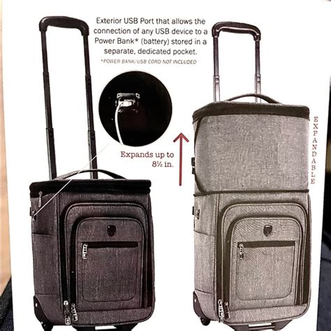 Travelers Club Bags Expandable Wheeled Suitcase From Carry On To