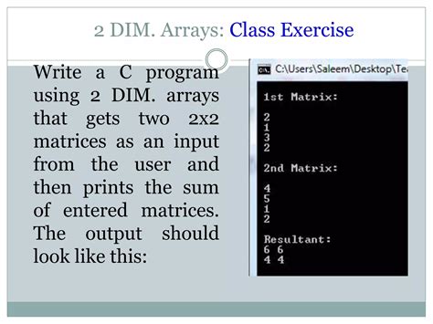 Array Introduction One Dimensional Array Multidimensional Array Pptx