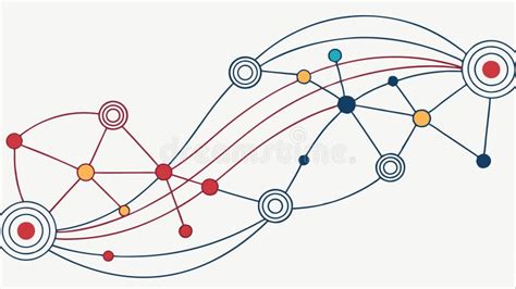 Network Of Connected Nodes Technology And Data Connection Abstract