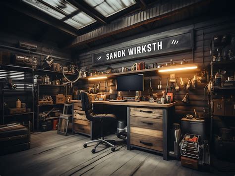 Premium Photo Backdrop Of Workshop Energy Shots Snacks Shack Toolbox
