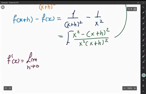 SOLVED Finding The Derivative By The Limit Process In Exercises Find The Derivative Of