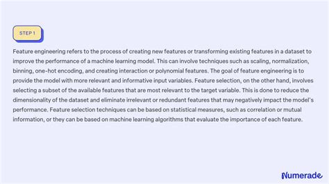 SOLVED What Is The Difference Between Feature Engineering Feature