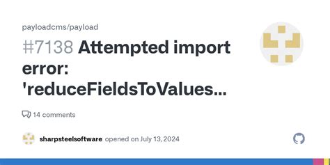 Attempted Import Error Reducefieldstovalues Is Not Exported From