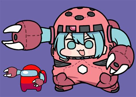 Jazz Jack Hatsune Miku Red Among Us Zgok Char Custom Among Us Gundam Vocaloid