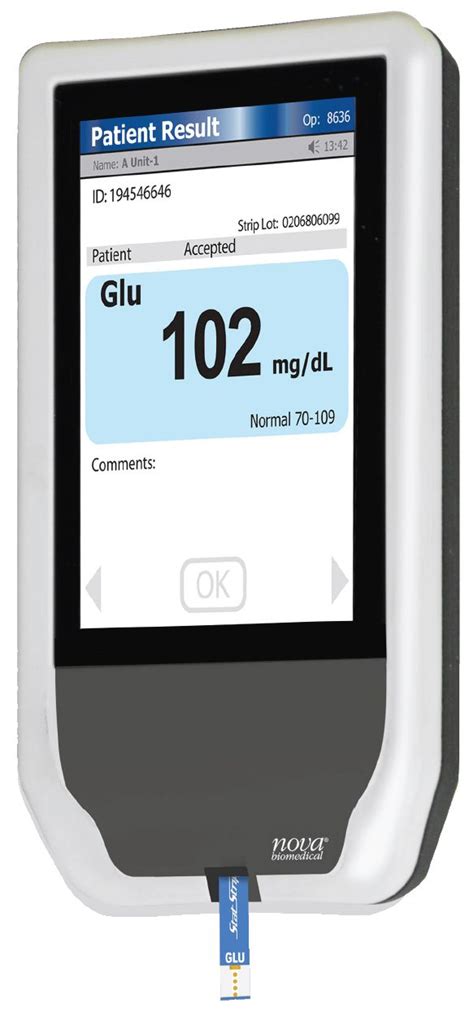 Nova Biomedical New Generation Statstrip Glucose Hospital Meter Obtains