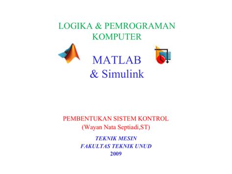 Writing S Functions Logika Pemrograman Komputer