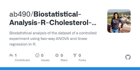 Github Ab490 Biostatistical Analysis R Cholesterol Level Biostatistical Analysis Of The