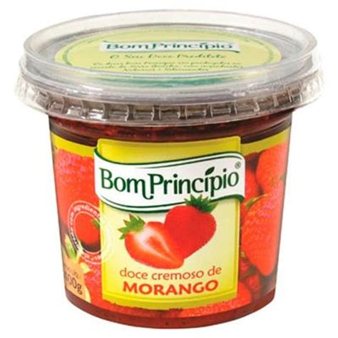 Doce Fruta Bom Principio 400g Morango Bistek Supermercados Bistek
