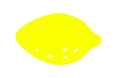 Premium Vector Yellow Lemon Doodle Flat Illustration On White