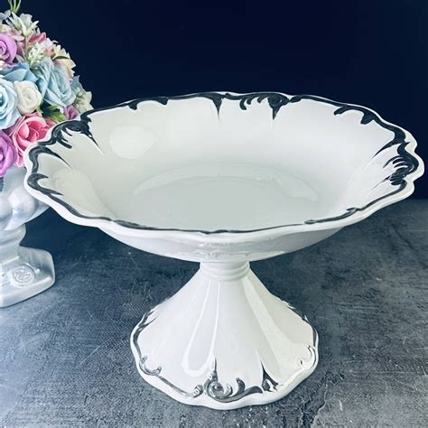 666 392 Фруктовница 27см на ножке Argento в под уп х4 Фарфор