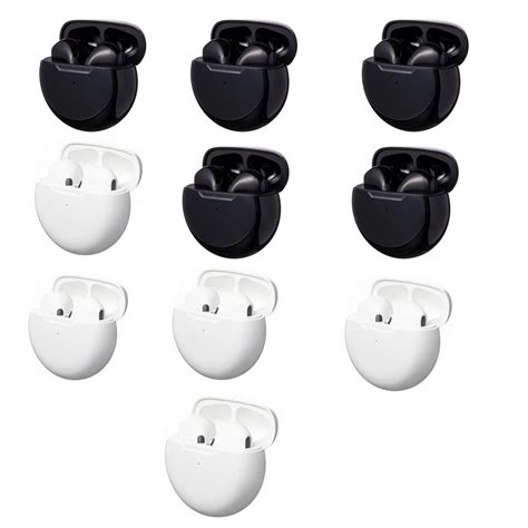 프로 6 Tws 무선 이어폰 블루투스 헤드폰 아이폰 샤오미 Lg용 마이크가 있는 폰 블루투스 이어 버드 스포츠 헤드셋 10 피스 Aliexpress