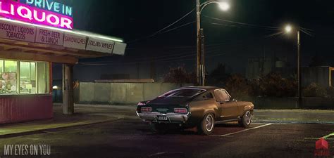 Neon Noir Digital Illustrations By Tony Skeor Daily Design