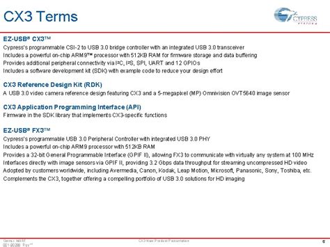 CX 3 CSI2 To USB 3 0 Solution