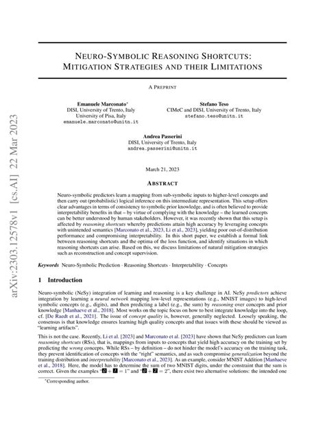 Neuro Symbolic Reasoning Shortcuts Mitigation Strategies And Their Limitations Deepai