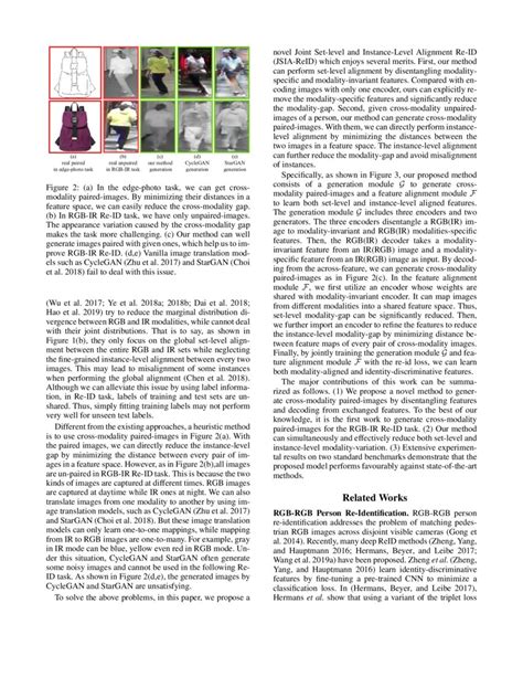 Cross Modality Paired Images Generation For Rgb Infrared Person Re Identification Deepai