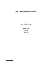 Understanding Simple Harmonic Motion Lab Exploration Course Hero
