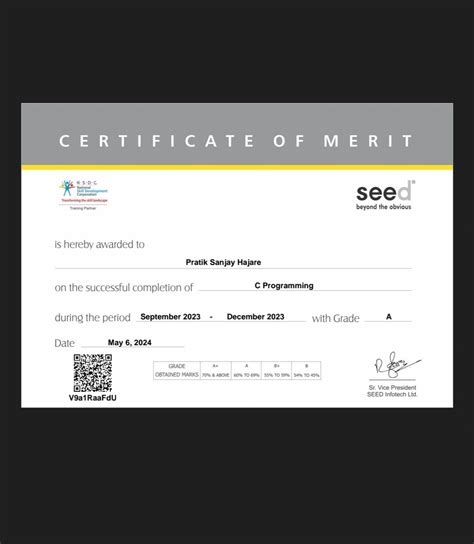 pratik hajare on linkedin c programming certificate