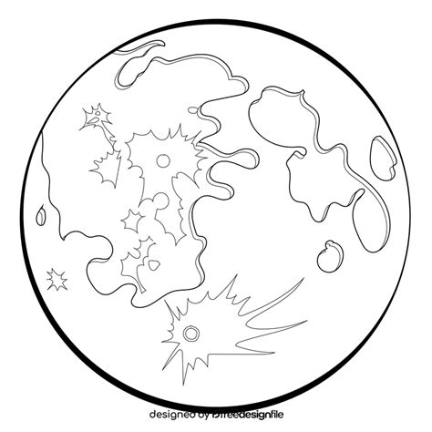 Moon Black And White Clipart Free Download