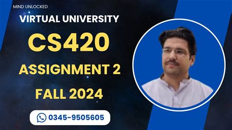 Cs420 Assignment 2 Solution Fall 2024 Cs420 Assignment 2 Correct Solution Fall 2024 Youtube