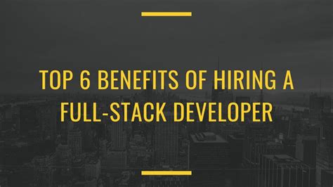 Top Benefits Of Hiring A Full Stack Developer Optimal Virtual Employee