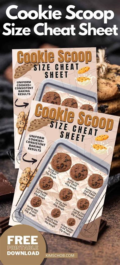 Cookie Scoop Size Cheat Sheet Artofit