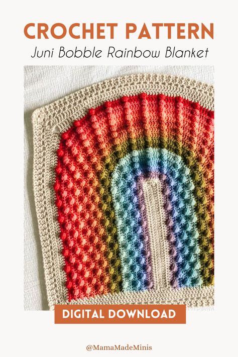 Rainbow Bobble Crochet Blanket Pattern Review And Project Details