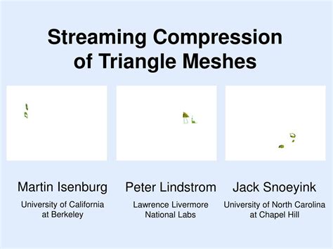 Ppt Streaming Compression Of Triangle Meshes Powerpoint Presentation