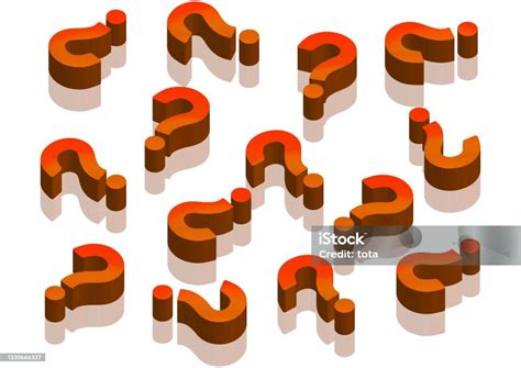 무작위로 배열된 빨간색 3d 물음표 의 그림 0명에 대한 스톡 벡터 아트 및 기타 이미지 0명 3차원 형태 개념 Istock
