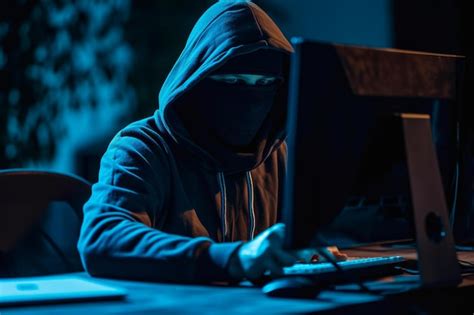 Premium Photo Person In Hoodie Typing On Keyboard