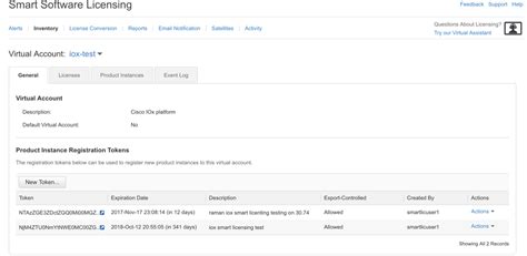 iox smart licensing iox cisco devnet