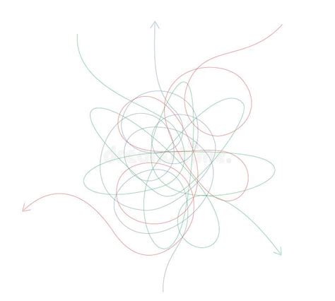 Confusing Difficult Arrows Tangle Scribbles With Arrow Simple Lines