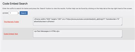 Code Embed Wordpress Plugin