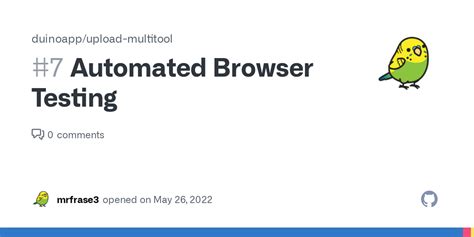 Automated Browser Testing Issue Duinoapp Upload Multitool GitHub
