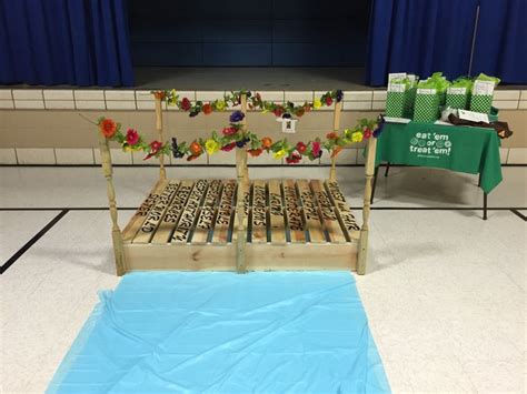 The Bridge My Husband Built For Our Girl Scout Bridging Ceremony I Stenciled The Girl Scout Law