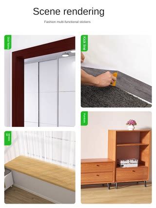 Door Frame Edge Wrapping With Self Adhesive Wood Grain Wall Sticker Color Change Wall Corner