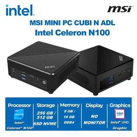 Promo Msi Mini Pc Cubi N Adl Intel Processor N Gb Gb Windows Pro Gb Gb