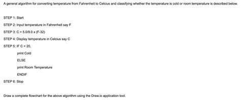 Solved A General Algorithm For Converting Temperature From