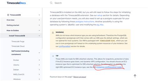 Site Bug Issue With The Page Timescaledblatesthow To Guidesinstall Timescaledbself