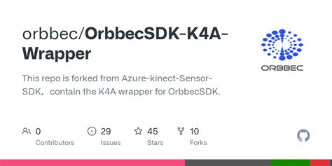 GitHub Orbbec OrbbecSDK K A Wrapper This Repo Is Forked From Azure Kinect Sensor SDKcontain